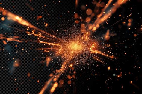 Abstract Power Sci Fi Energy Explosion On Transparent Background Premium AI Generated PSD