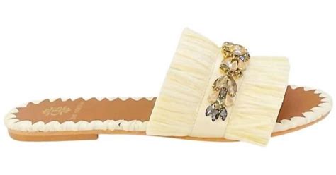 De Siena Semira Raffia Sandal In Metallic Lyst