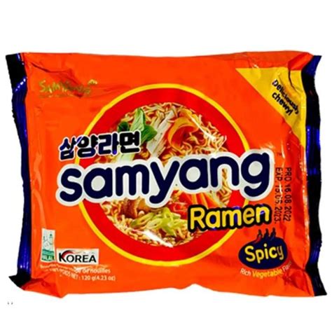Samyang Korean Original Orange Ramen Noodles 120gm Single Pack Instant