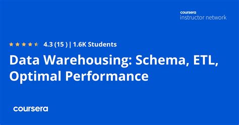 Data Warehousing Schema Etl Optimal Performance Coursera