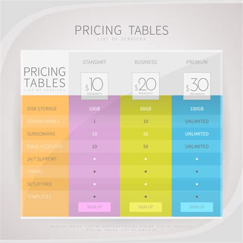 矢量网站定价图片 矢量黑色优雅现代网站定价页面设计素材 高清图片 摄影照片 寻图免费打包下载