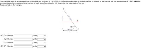 Solved The Triangular Loop Of Wire Shown In The Drawing Chegg