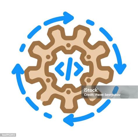 지속적 통합 소프트웨어 컬러 아이콘 벡터 일러스트레이션 노트북에 대한 스톡 벡터 아트 및 기타 이미지 노트북 노트북