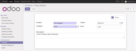 How To Use Odoo Lunch Module