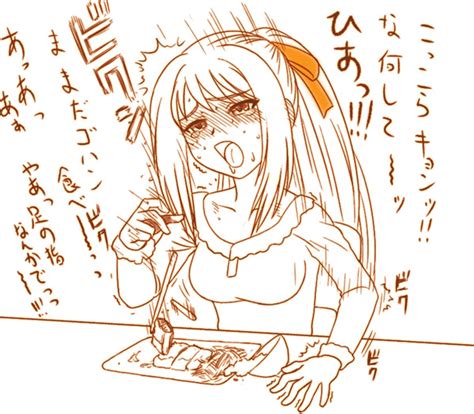 Rule 34 Blush Breasts Check Translation Eating Feet Female Female Only Female Orgasm Food