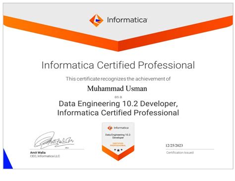 Informatica Data Engineering 102 Developer Professional Certification
