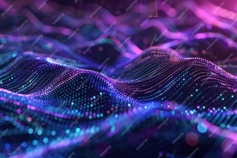 premium photo futuristic digital binary data landscape