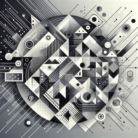 Premium Photo Grayscale Geometric Design Premium Photo Grayscale Geometric Design