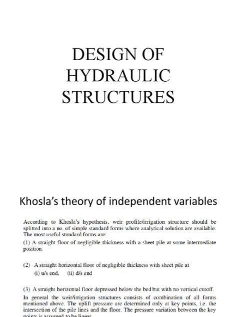 Design Of Hydraulic Structures Pdf