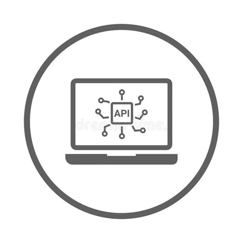 Api Application Development Icon Gray Vector Sketch Stock Illustration Illustration Of
