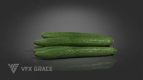 Cucumber 001 Food Model Vfx Grace