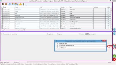 Revit Parameter Organizer Load Shared Parameter Into Models Load Into Open Projects