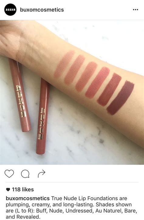 Buxom True Nude Lip Foundations Buxom Lips Lipstick Makeup