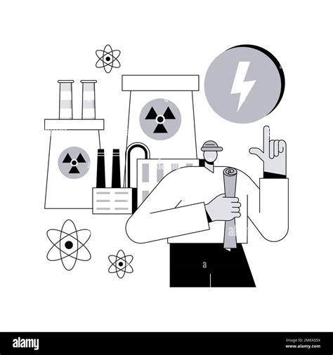 Nuclear Energy Abstract Concept Vector Illustration Nuclear Power