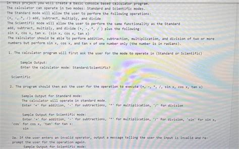 Solved In This Project You W111 Create A Basic Console Based