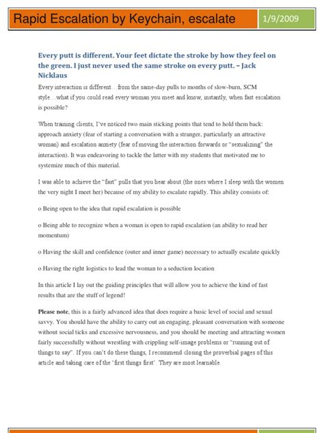 Rapid Escalation Quickly Have Sex With Women Pdf Psychological