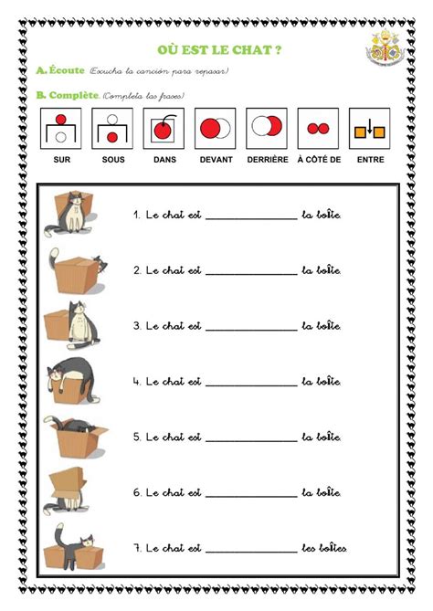 Actividad De Preposiciones De Lugar Para Primaria