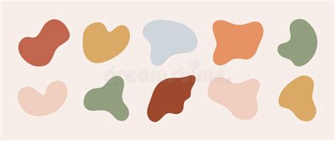 Freeform Boho Shapes Abstract Irregular Random Blobs Modern Graphic
