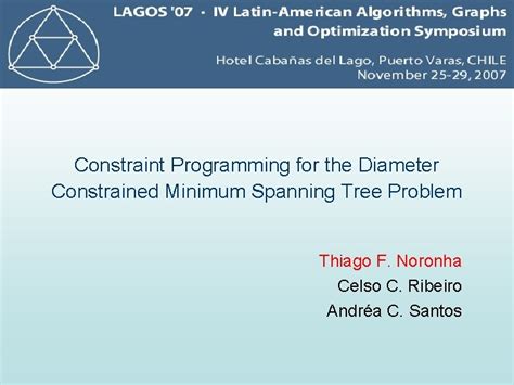 Constraint Programming For The Diameter Constrained Minimum Spanning