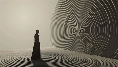 Premium Photo Minimal 3d Design Featuring A Series Of Concentric Circles