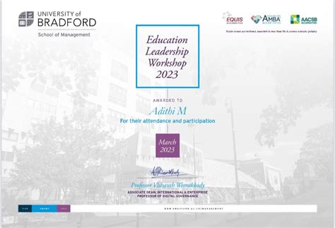 Thank You University Of Bradford For The Interactive And Informative Sessions Adithi Manjunath