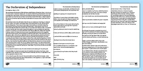 Declaration Of Independence Read Aloud Twinkl Usa
