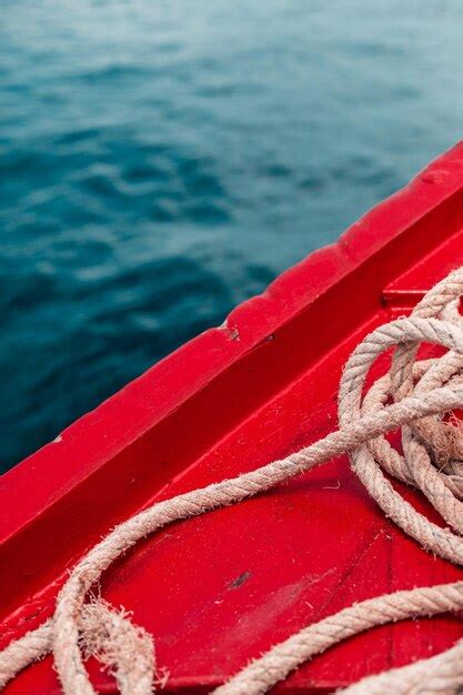 Premium Photo Close Up Of Rope Tied On Boat