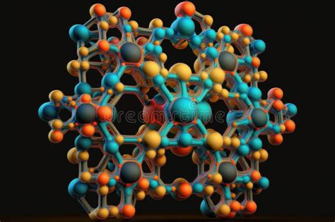 Molecule Structure Science Background Futuristic Technology Style