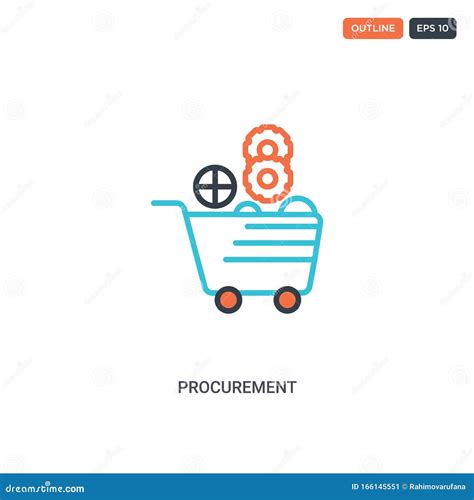 2 Color Procurement Concept Line Vector Icon Isolated Two Colored