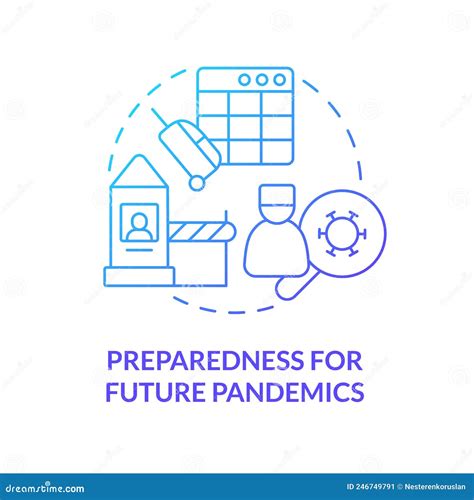 Preparedness For Future Pandemics Blue Gradient Concept Icon Stock Vector Illustration Of