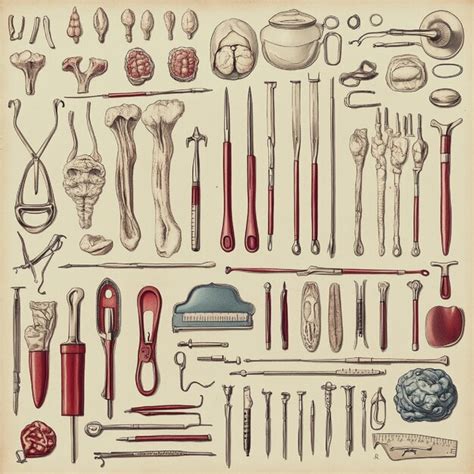 An Illustration Of Surgical Procedures Including Common Techniques And