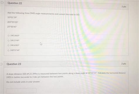 Solved D Question Pts Add The Following Three DMS Angle Chegg