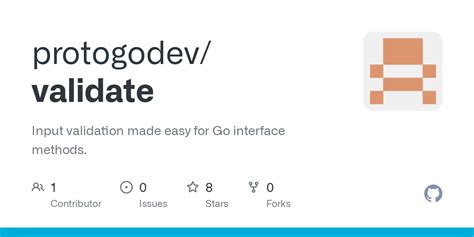 Github Protogodevvalidate Input Validation Made Easy For Go