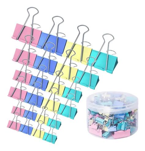 120pcs Binder Clips Paper Clamps Assorted 4 Sizes Paper Bind Mercadolibre