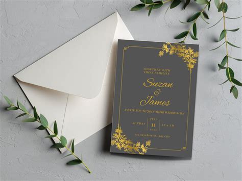 Personalized Wedding Invitation Card Custom Name Editable Invitation