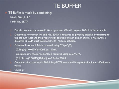 Tris Edta Buffer Recipe Bryont Blog