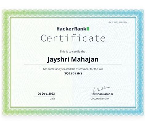 jayshri mahajan on linkedin hackerrankcertified hackerrank