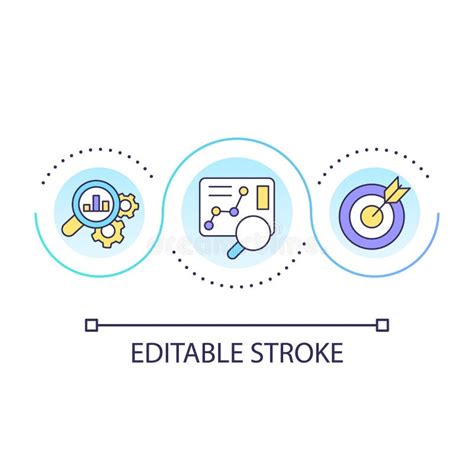Commercial Achievements Analytics Loop Concept Icon Stock Vector