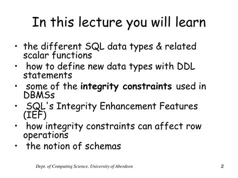 Ppt Data Definition And Integrity Constraints Powerpoint Presentation
