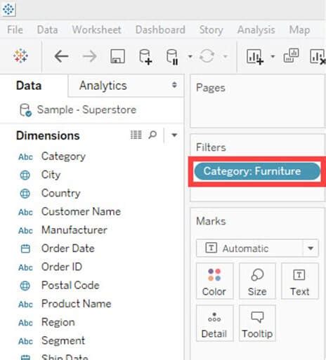Tableau Dimension Filters In Tableau