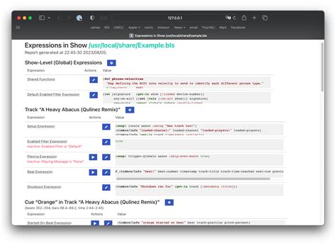 Expressions Report Beat Link Trigger User Guide