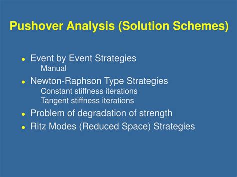PPT Static Pushover Analysis PowerPoint Presentation Free Download ID