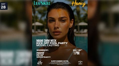 Lila Nikoles Collections Golden Standard Pool Party Model Casting Miami Swim Week The Shows