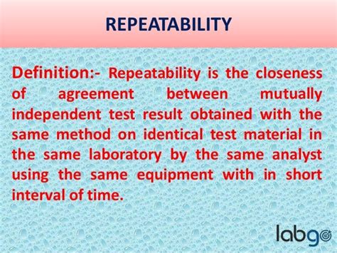 Method Validation Repeatability