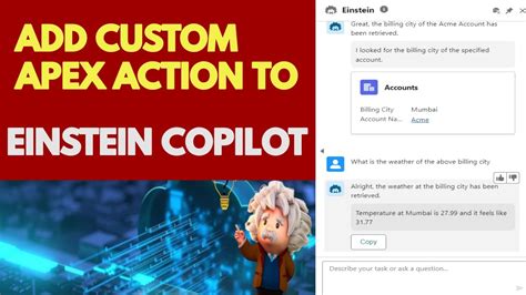 Advance Ai Add Custom Apex Action To Einstein Copilot Youtube