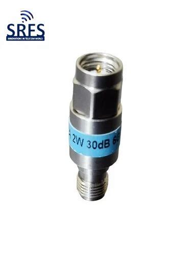 Attenuator 30 Db 2 Watt 6 Ghz Beryllium Copper Gold Plated Sma Male