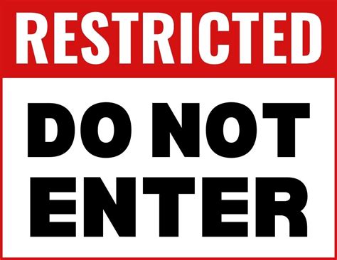 Free Printable Do Not Enter Signs