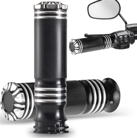 Katur Puños De Moto Empuñaduras De Manillar Cnc De 125 Mm Empuñaduras