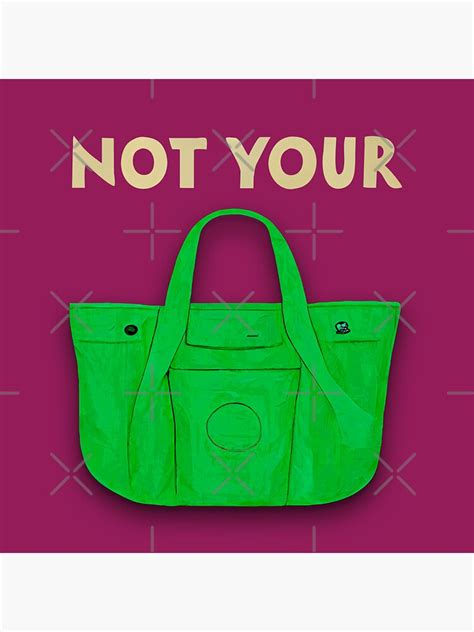 "Not Your Bag. Green and pink" Sticker for Sale by Alanya-ai | Redbubble