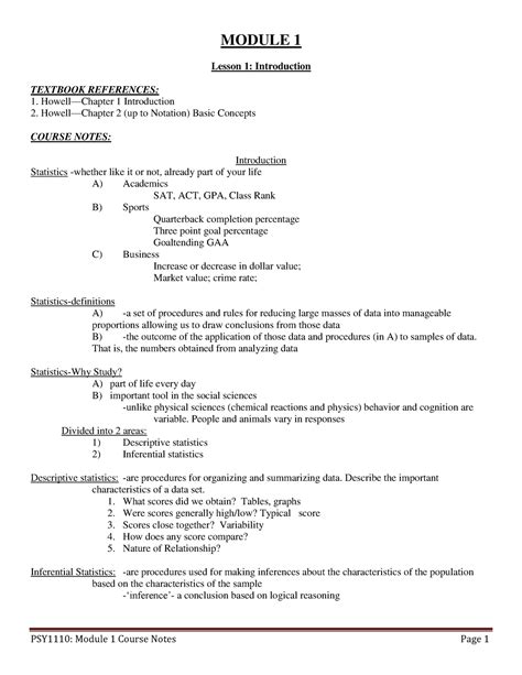 Stats Module 1 Craig Mccarthy Module 1 Lesson 1 Introduction